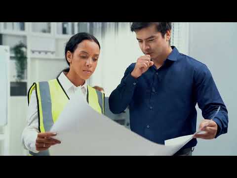 Competent Investor Discuss and Brainstorm with Engineers on Blueprint stock videos #freestockfootage
