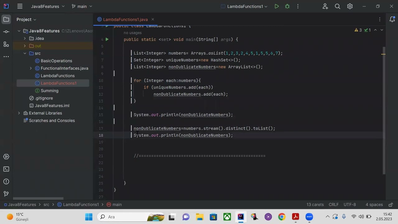 Lambda expressions,Method Reference, Streams 3