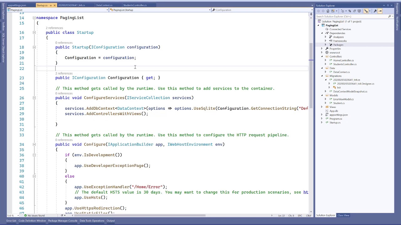 Fix:  SQLite Error 1 no such table in ASP.NET CORE
