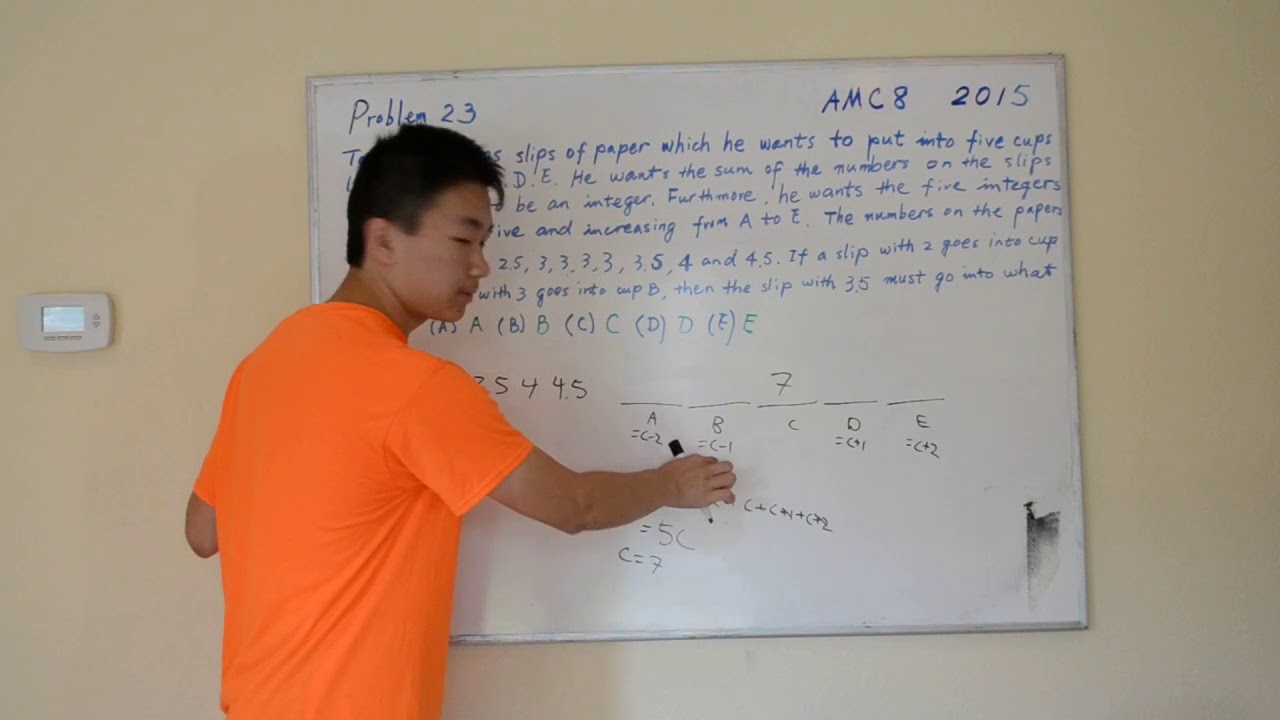 Oliver Jiang: 2015 AMC 8 Question 23