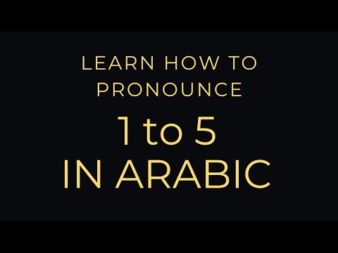 How to count from 1 to 5 in ARABIC