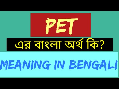 Pet Meaning in Bengali | Pet এর বাংলা অর্থ কি | Pet Meaning in Bangla