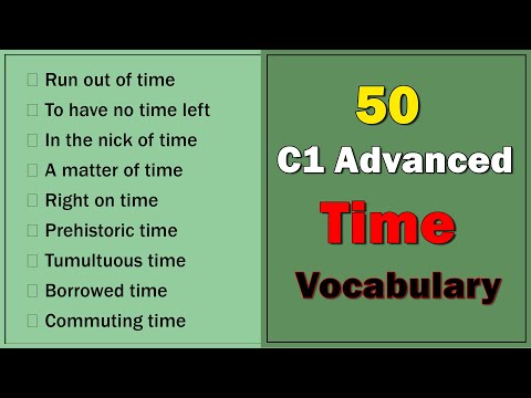 C1 50 Advanced Time Vocabulary and Expressions in English
