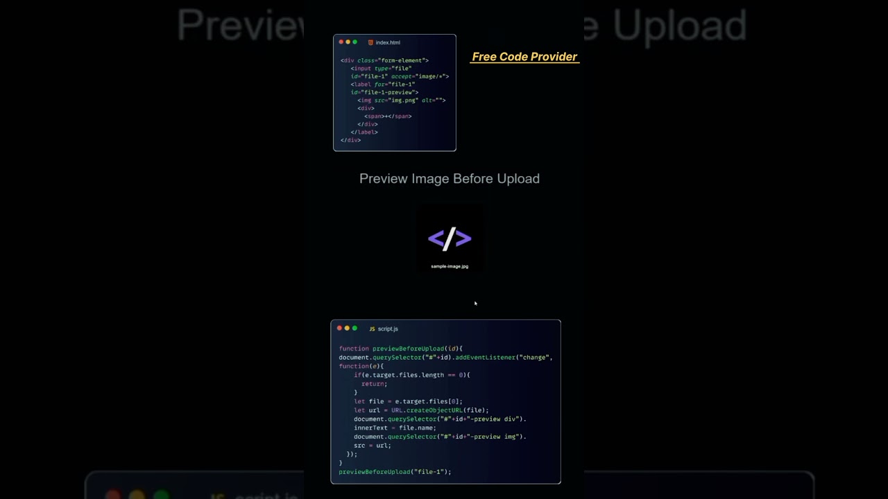 How to Preview an Image Before Upload using JavaScript
