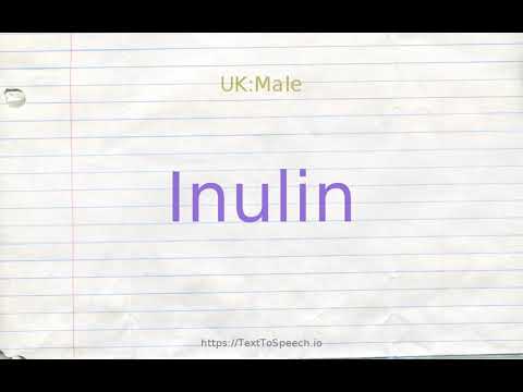 How to pronounce inulin
