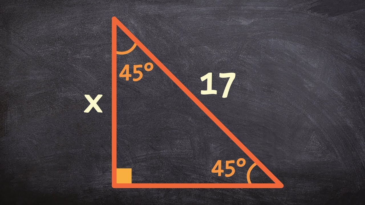 How to use special right triangles to determine the leg of a triangle