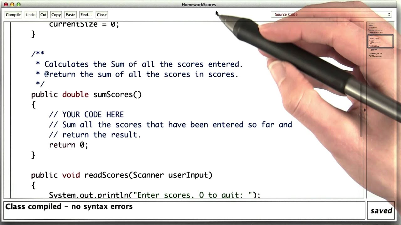 Sum Scores - Intro to Java Programming