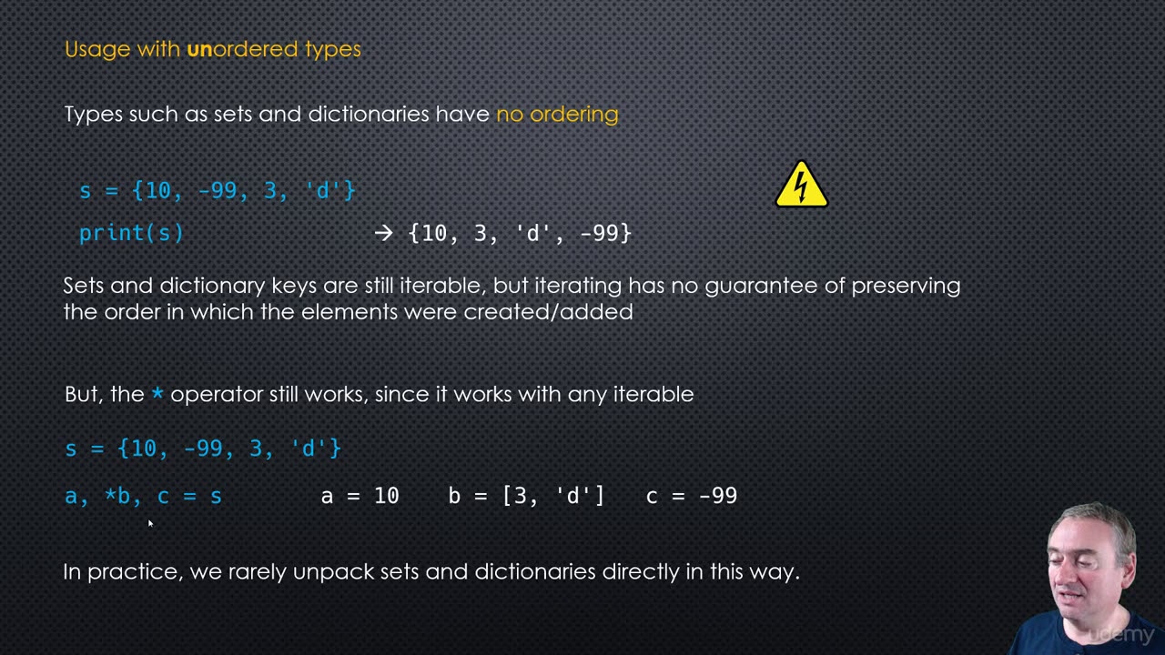 Python 3: Deep Dive (Part 1) : Extended Unpacking - Lecture