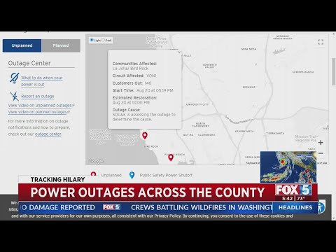 Power Outages Across San Diego County