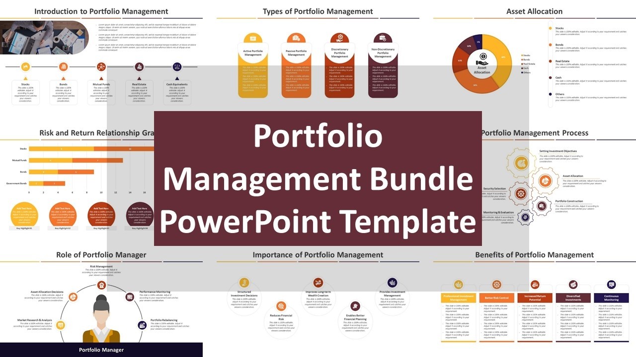 Portfolio Management Bundle PowerPoint Template | Kridha Graphics