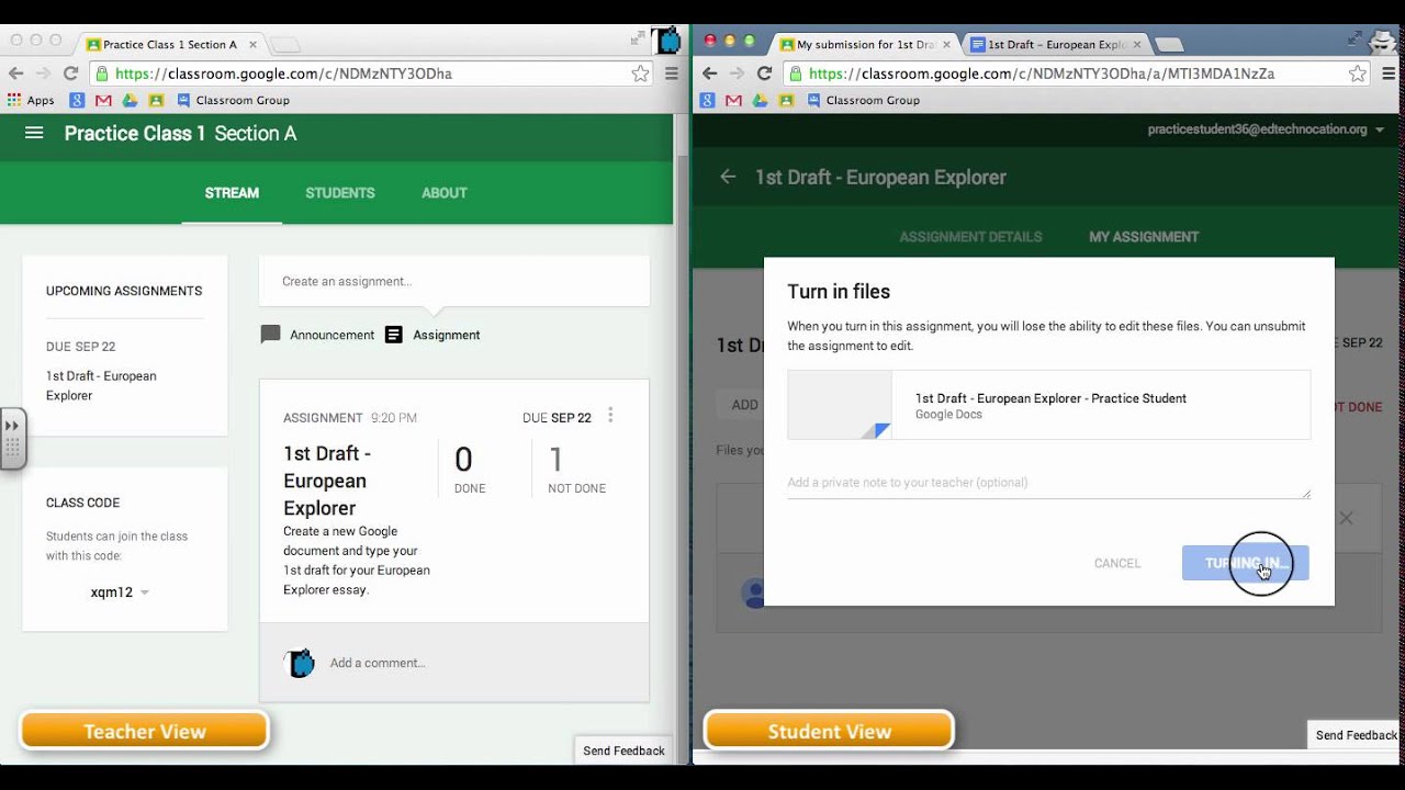 Google Classroom - Assignment Workflow & Ownership