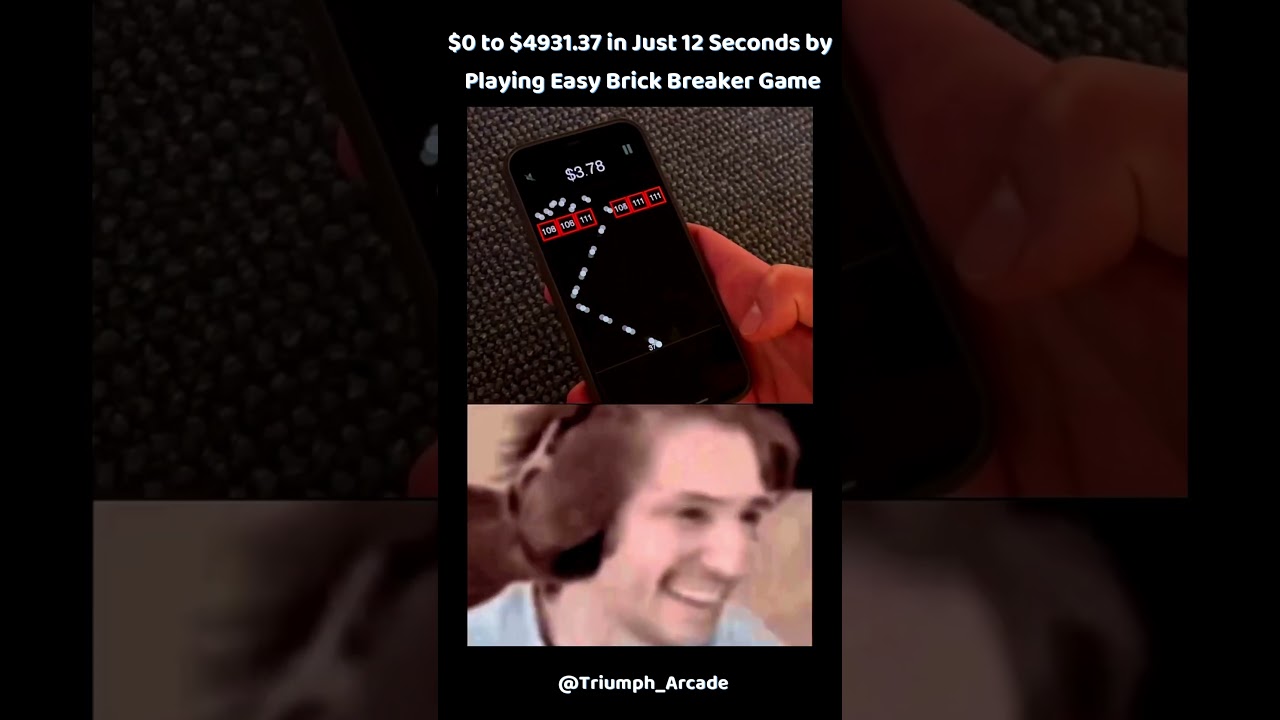 $0 to $4931.37 in Just 12 Seconds by Playing Easy Brick Breaker Game  #earnmoneybyplayinggames