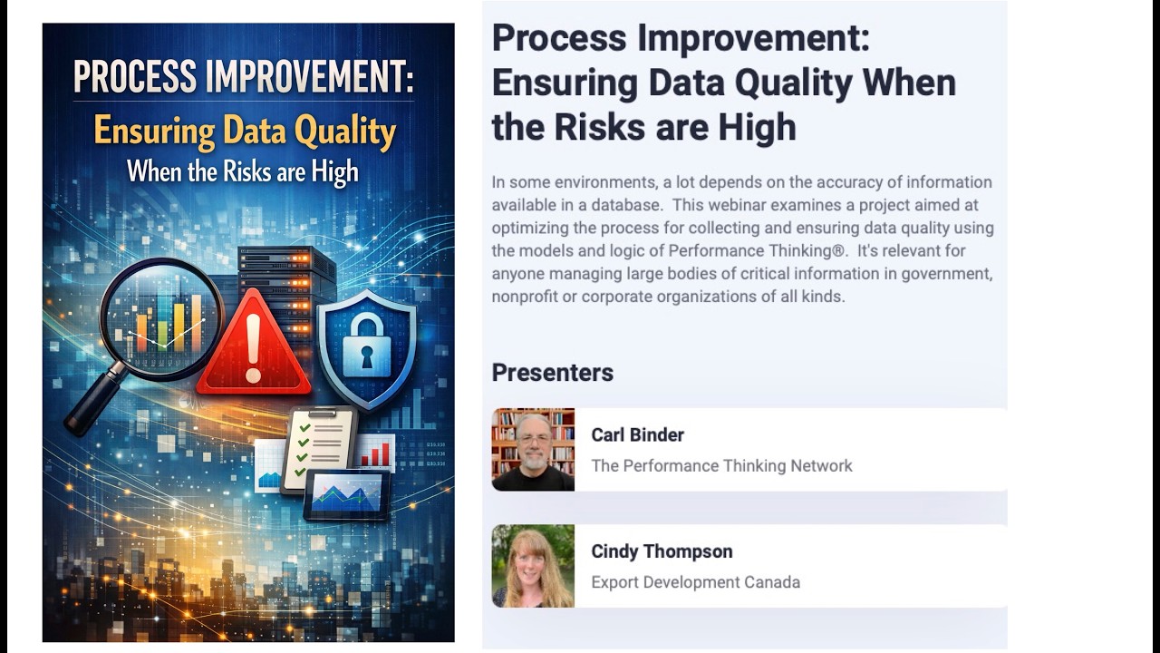 Process Improvement: Ensuring Data Quality when Risks are High