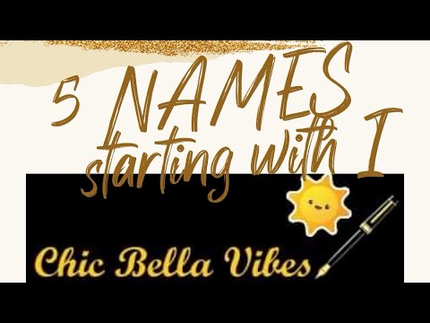The meaning of the 5 NAMES starting with I #meaning #name #names