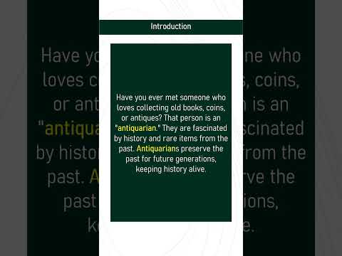 antiquarian # Expand Your English Vocabulary