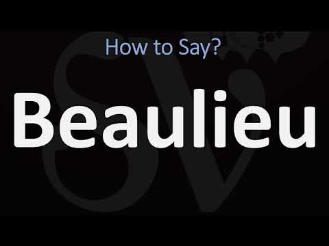 How to Pronounce Beaulieu? (CORRECTLY)