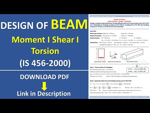 DESIGN OF BEAM AS PER IS 456-2000 I MANUAL BEAM DESIGN I STRUCTSOFTCENTRE I CIVIL ENGINEERING