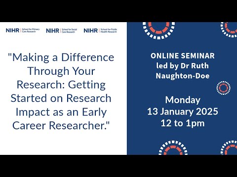 Getting Started on Research Impact as an Early Career Researcher.