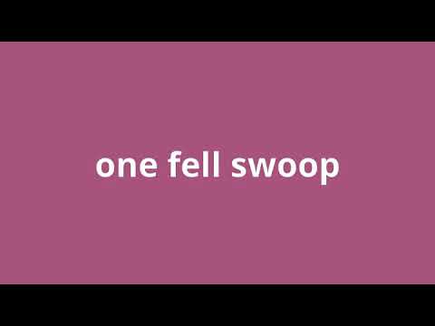 what is the meaning of one fell swoop