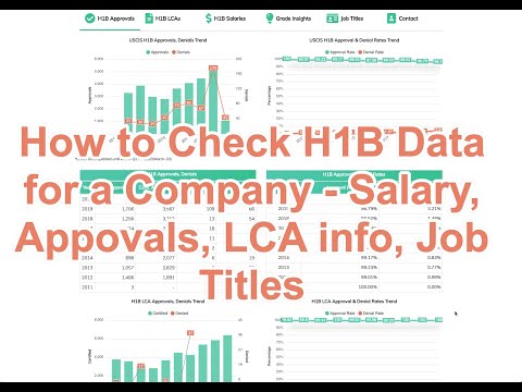 How to check H1B Visa Data for a Company - Salary, Approvals, LCAs, Job Titles