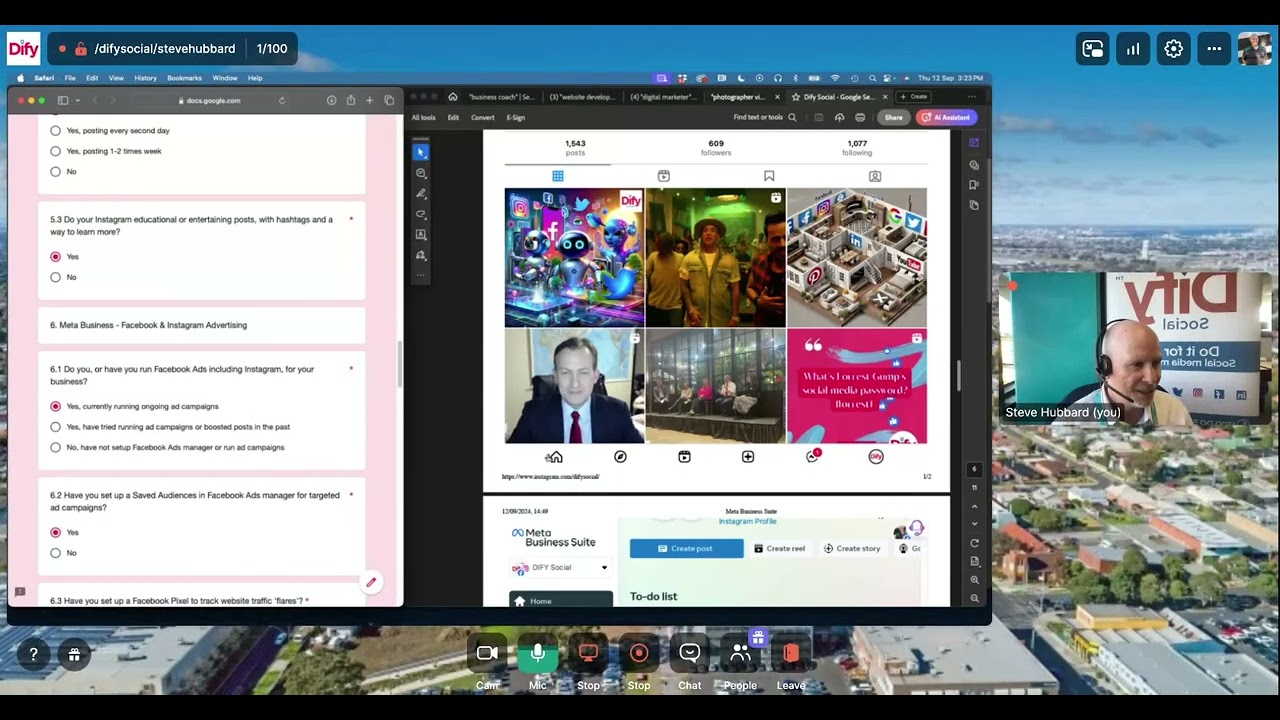Dify Social online, web + social media self-audit - steps and questions explained