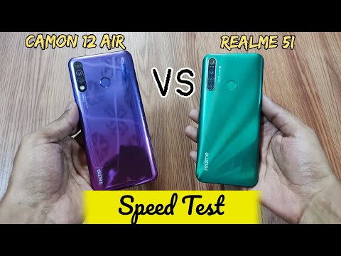 Tecno Camon 12 Air vs Realme 5i Speed Test & Comparison