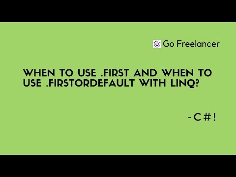 When to use .First and when to use .FirstOrDefault with LINQ?