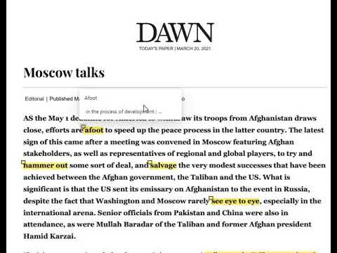 Dawn editorial with Urdu translation and vocabulary_ Moscow talks_20-March-2021