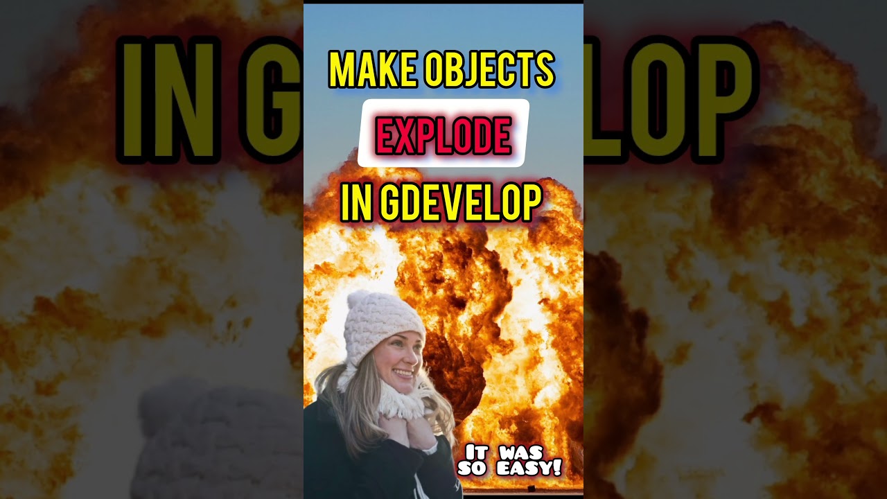 GDevelop tutorial - Make Objects Explode With Force in GDevelop 5! #shorts