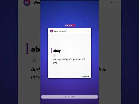 📚 abay | Word of the Hour - Word & Meaning ✨