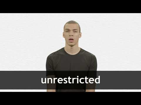 UNRESTRICTED - Definition & Translations | Collins English Dictionary