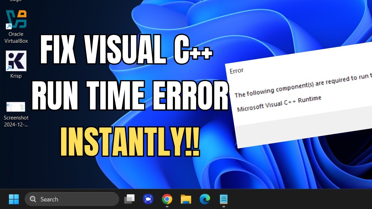 How to Solve Microsoft Visual C++ Runtime Error [Quick Fix 2024]