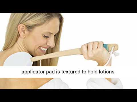 Vive Lotion Applicator for Your Back (4 Pads) - Long Reach Handle with Sponge for Easy Self