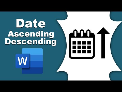 How to change date ascending and descending order in word