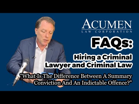 What Is The Difference Between A Summary Conviction And An Indictable Offence?