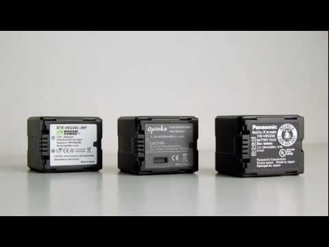 Panasonic camcorders' battery shootout: Panasonic OEM, Wasabi, Opteka