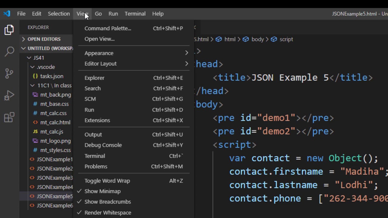 Microsoft Visual Studio Code - How to view HTML code in a browser