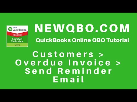 QuickBooks Online Invoices: How to send an invoice late payment reminder to your customers
