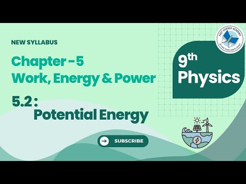 Chapter No 5: Work, Energy and Power | Topic 5.2: Potential Energy | 9th Class Physics