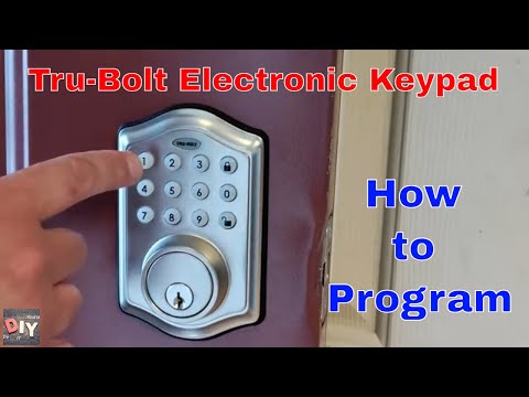How to program a TruBolt/Honeywell electronic keypad