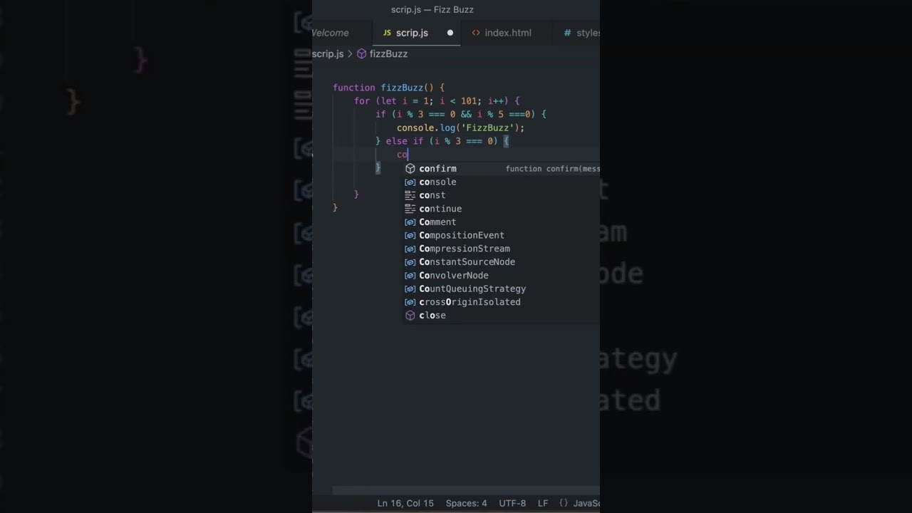 Fizz Buzz - Javascript project for beginners #javascript #fizz #buzz #coding #project #codecademy