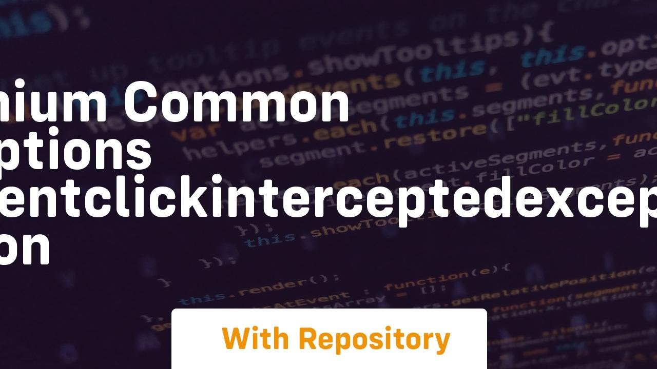 selenium common exceptions elementclickinterceptedexception python