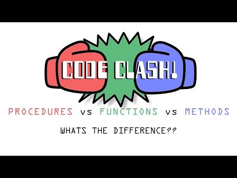PROCEDURES vs FUNCTIONS vs METHODS