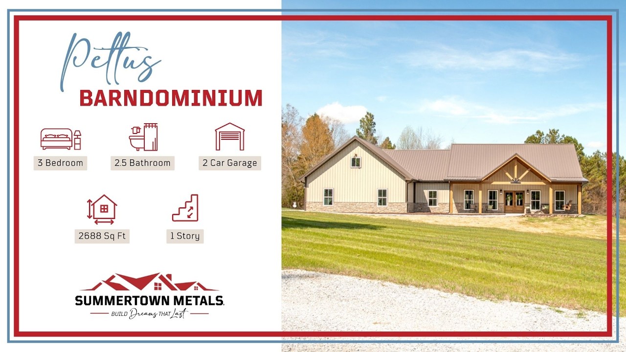 Pettus Barndominium Walk-through |  2,688 sq. ft. 3 bed / 2.5 bath home