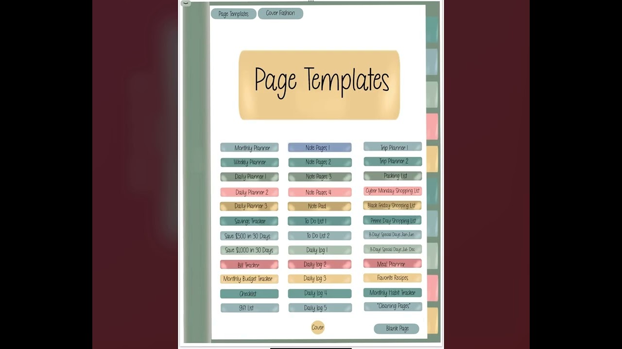 GoodNotes Notebook; Cornell Digital Notebook; with 112 templates
