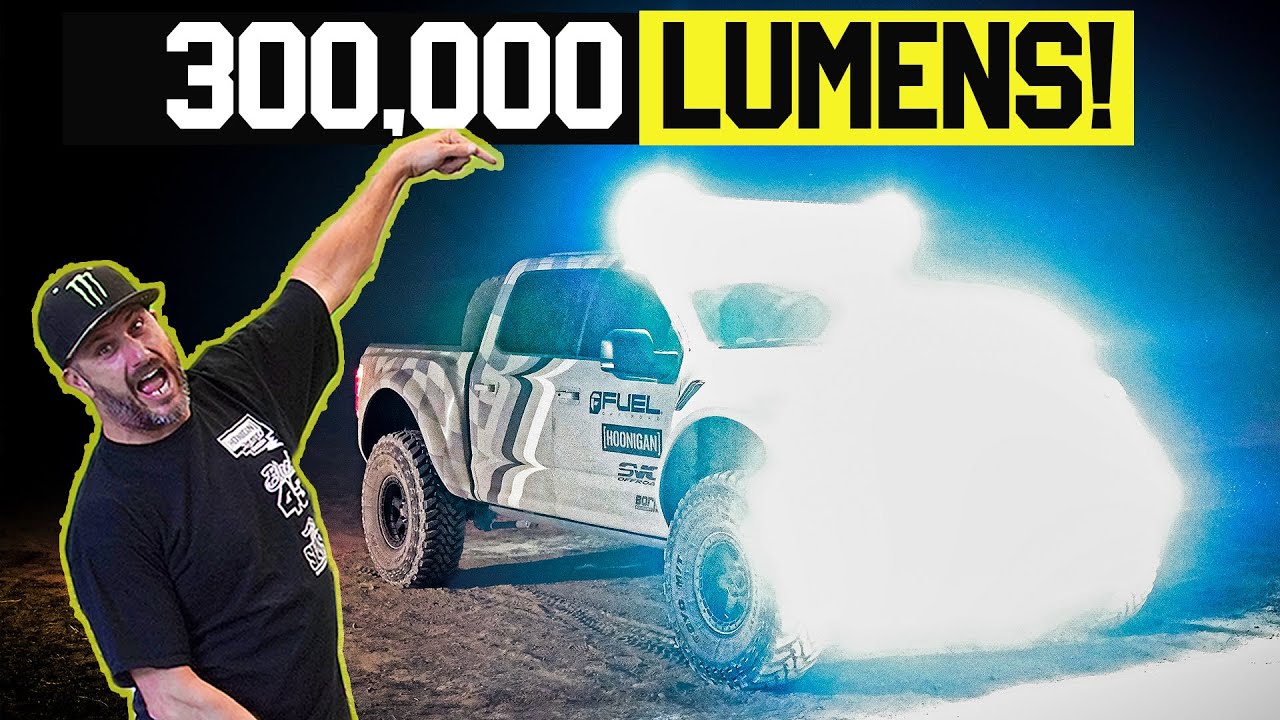 Ken Block Tests the Lightspeed of 300k Lumens Strapped to SVC F-150 ...
