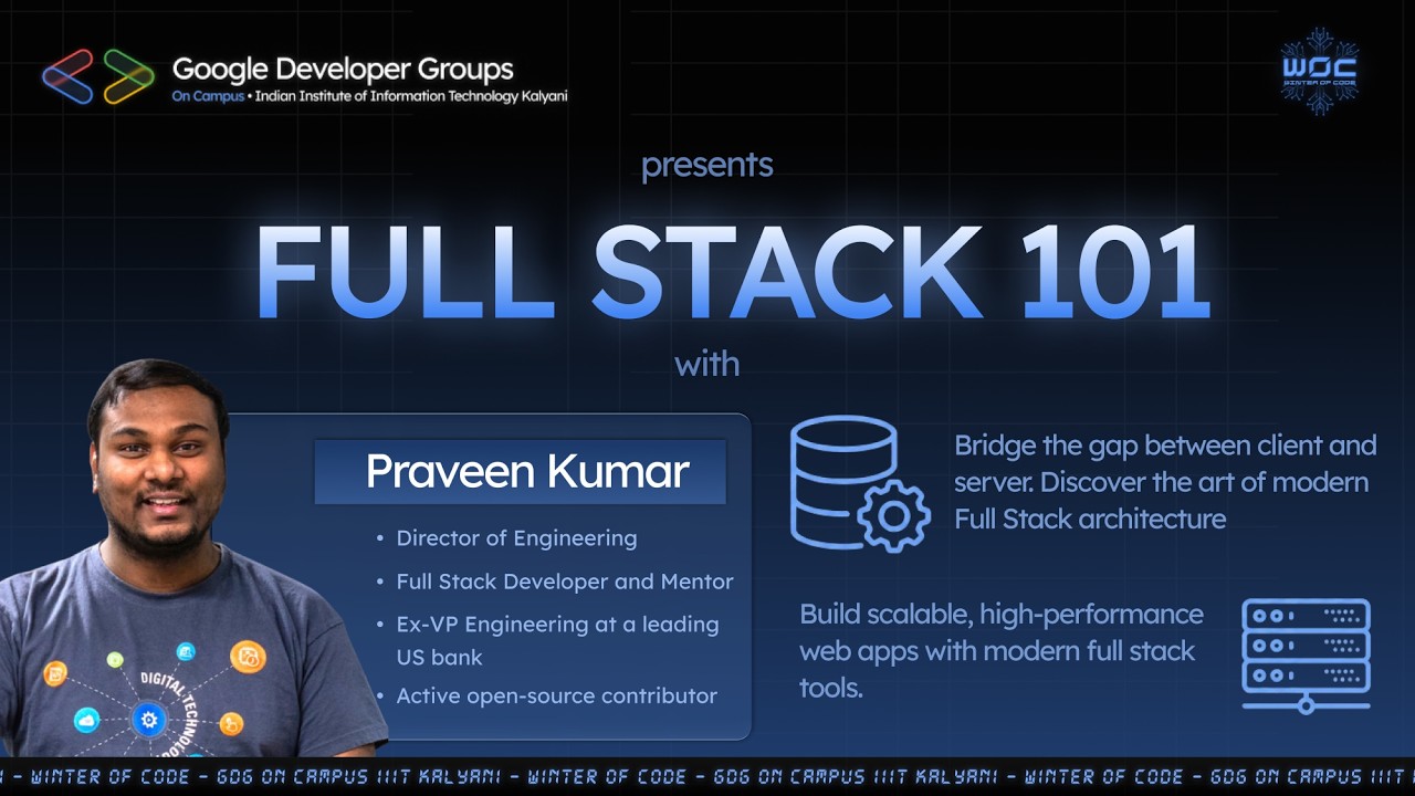 Full Stack 101 | Frontend and Backend Session | Winter of Code 5.0 ❄️| GDG on Campus IIIT Kalyani