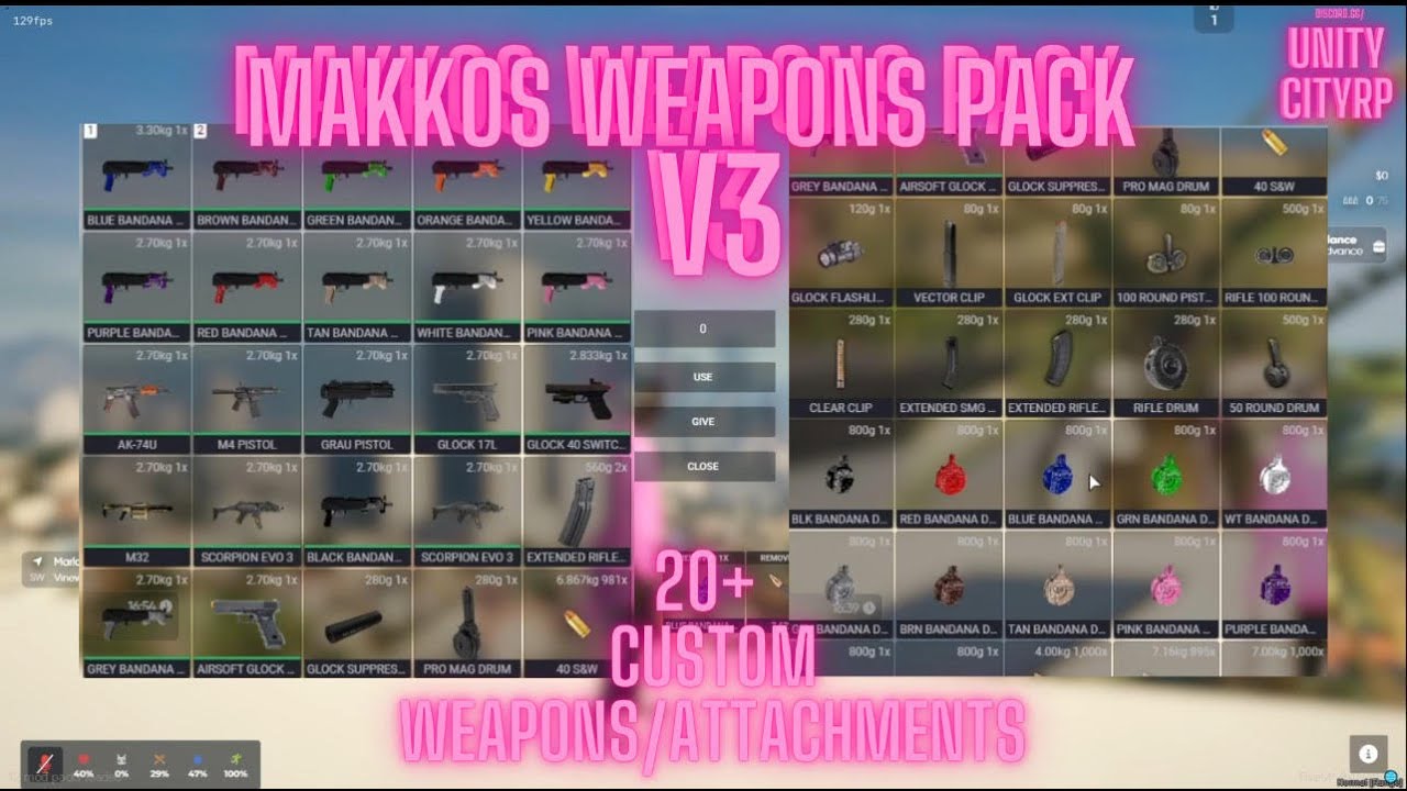 Custom Weapon Pack V3 | High Quality | Optimized |FIVEM| GTA V | MAKKOS DEVELOPMENT