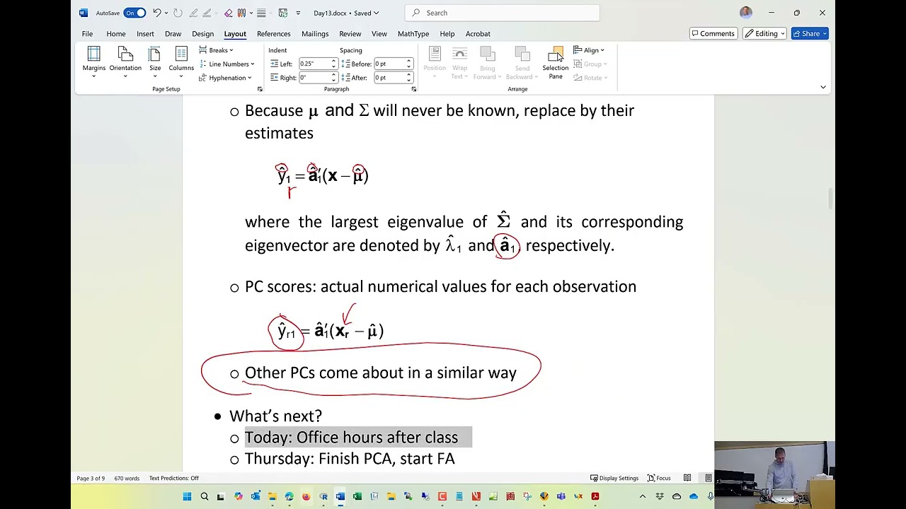 Applied Multivariate Statistical Analysis (2025) - Class #13, principal component analysis
