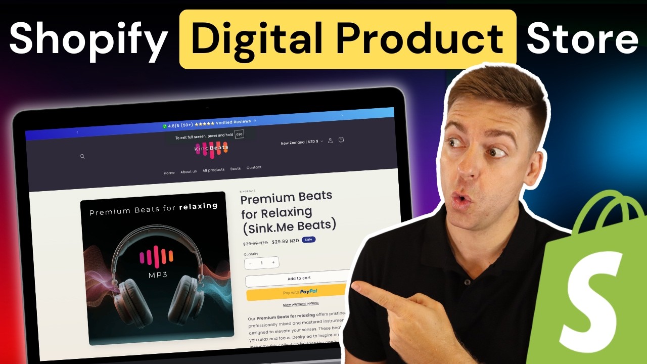 Shopify Digital Product Store Tutorial 2026 (+50 Ideas for Digital Products)